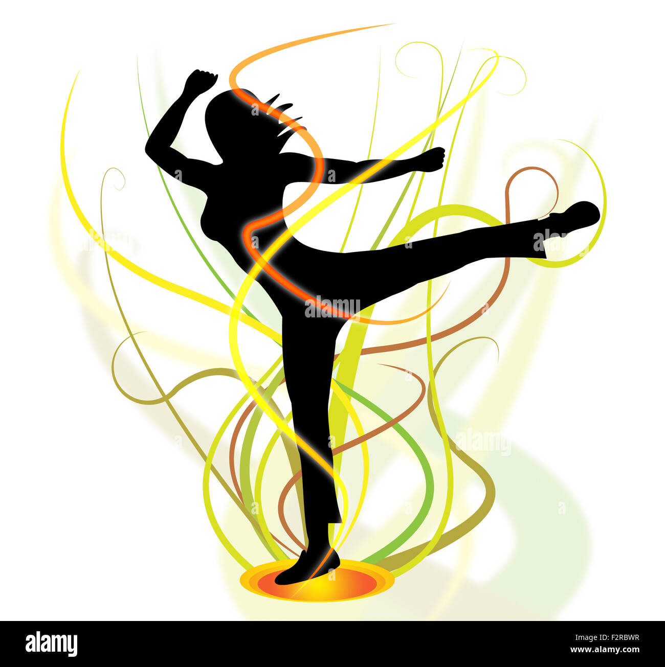 Yoga Pose Showing Health Feel And Silence Stock Photo - Alamy