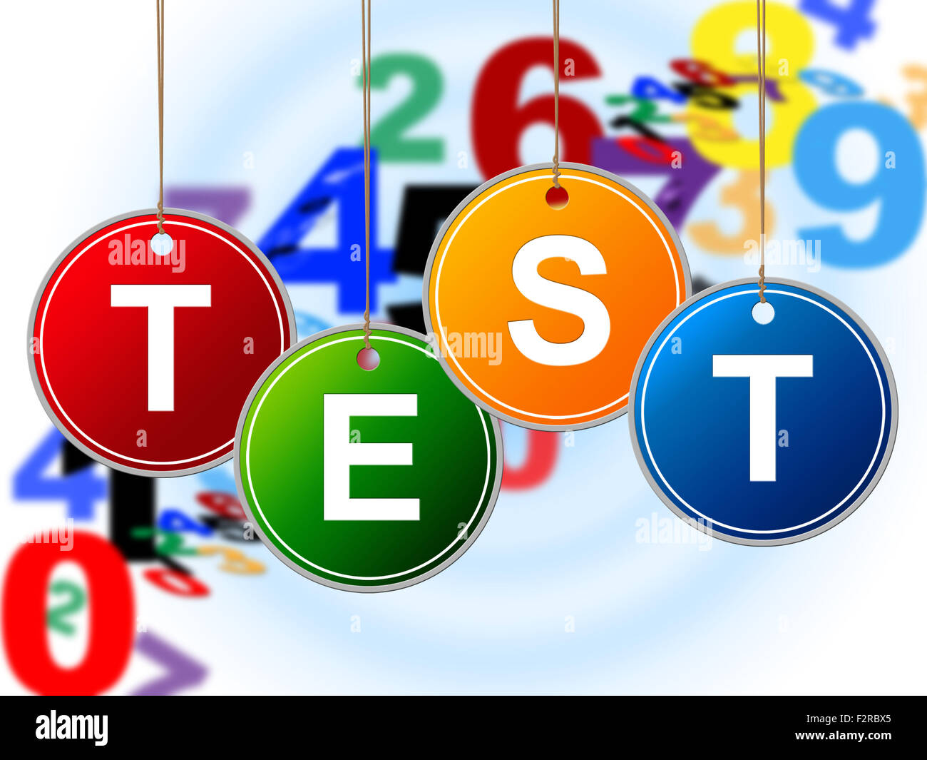 Education Test Showing Train Questionnaire And Tutoring Stock Photo - Alamy