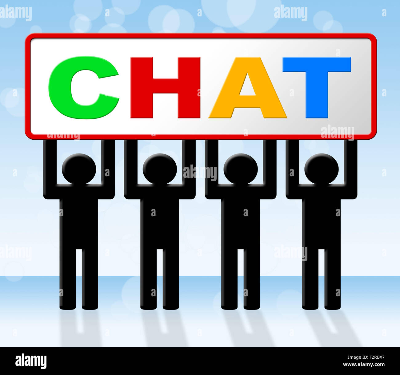 Chatting Chat Showing Communication Type And Call Stock Photo - Alamy