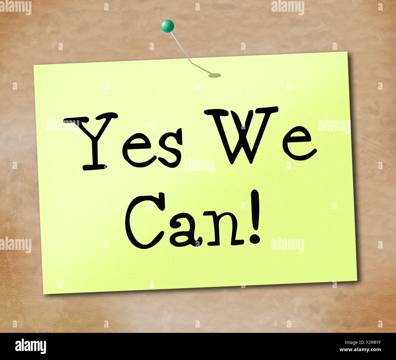Yes We Can Indicating All Right And Yep Stock Photo - Alamy