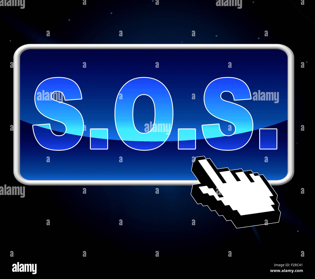 Sos Button Showing World Wide Web And Website Stock Photo - Alamy