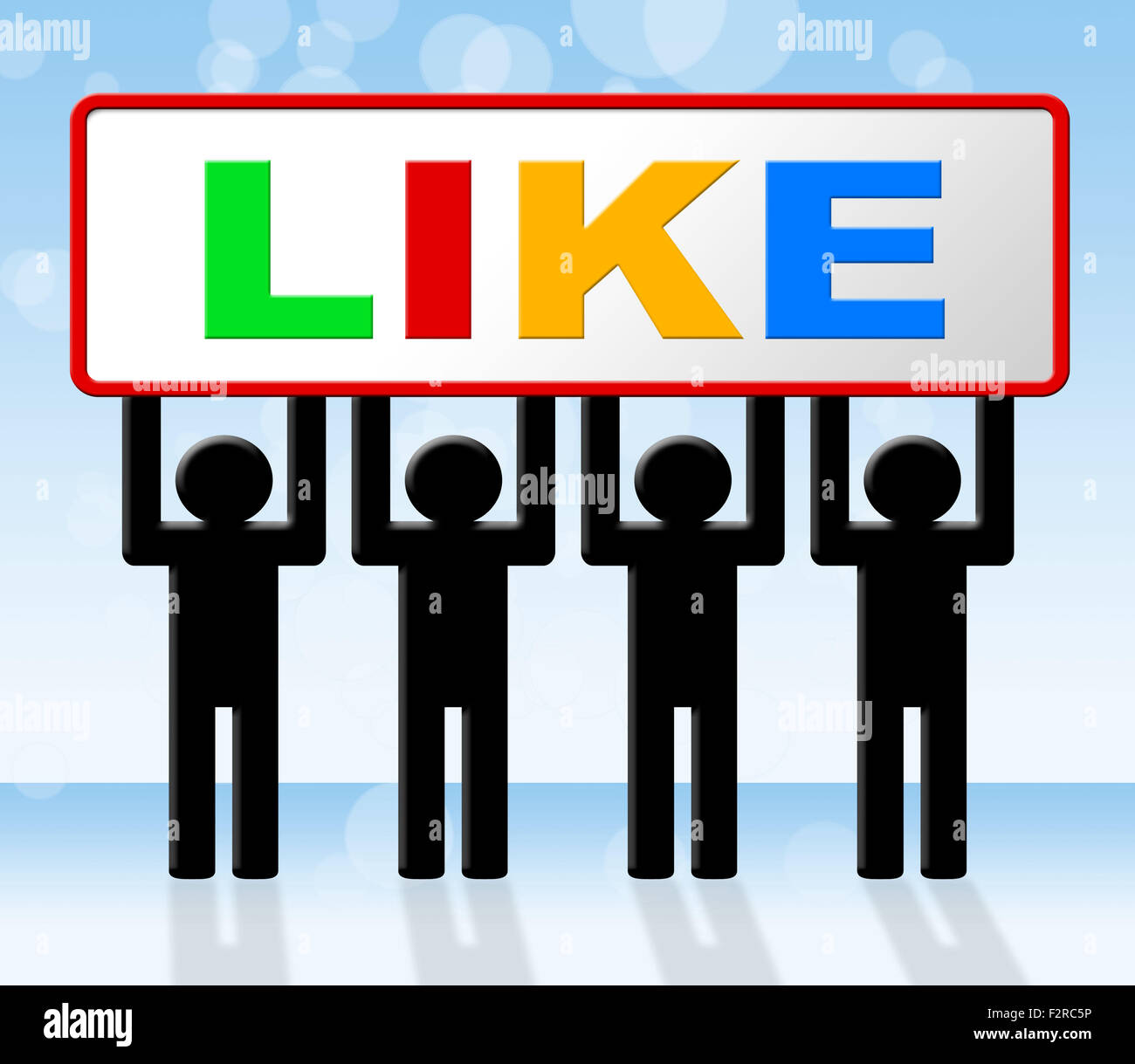 Fans Like Indicating Social Media And Follower Stock Photo - Alamy