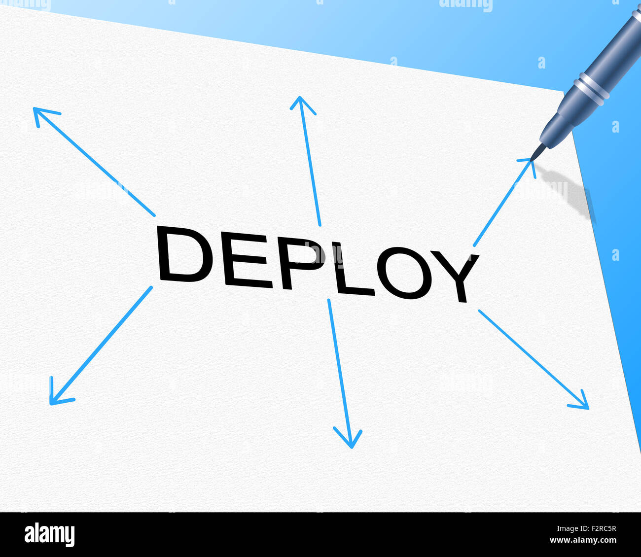 Deploy Deployment Showing Put Into Position And Spread Out Stock Photo ...