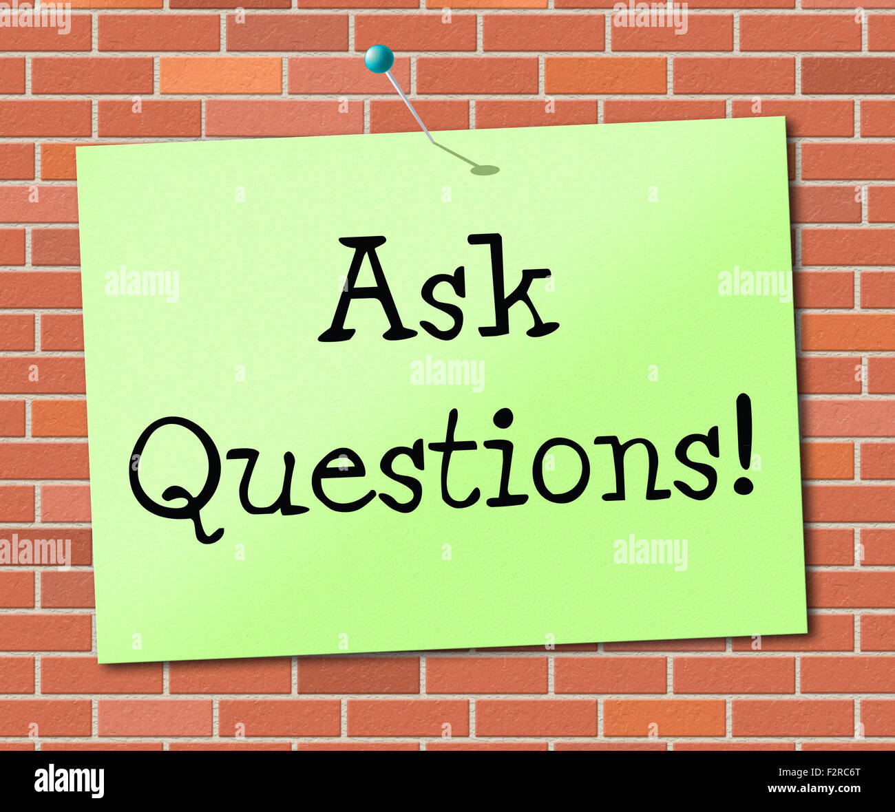 Ask Questions Meaning Info Answer And Support Stock Photo - Alamy