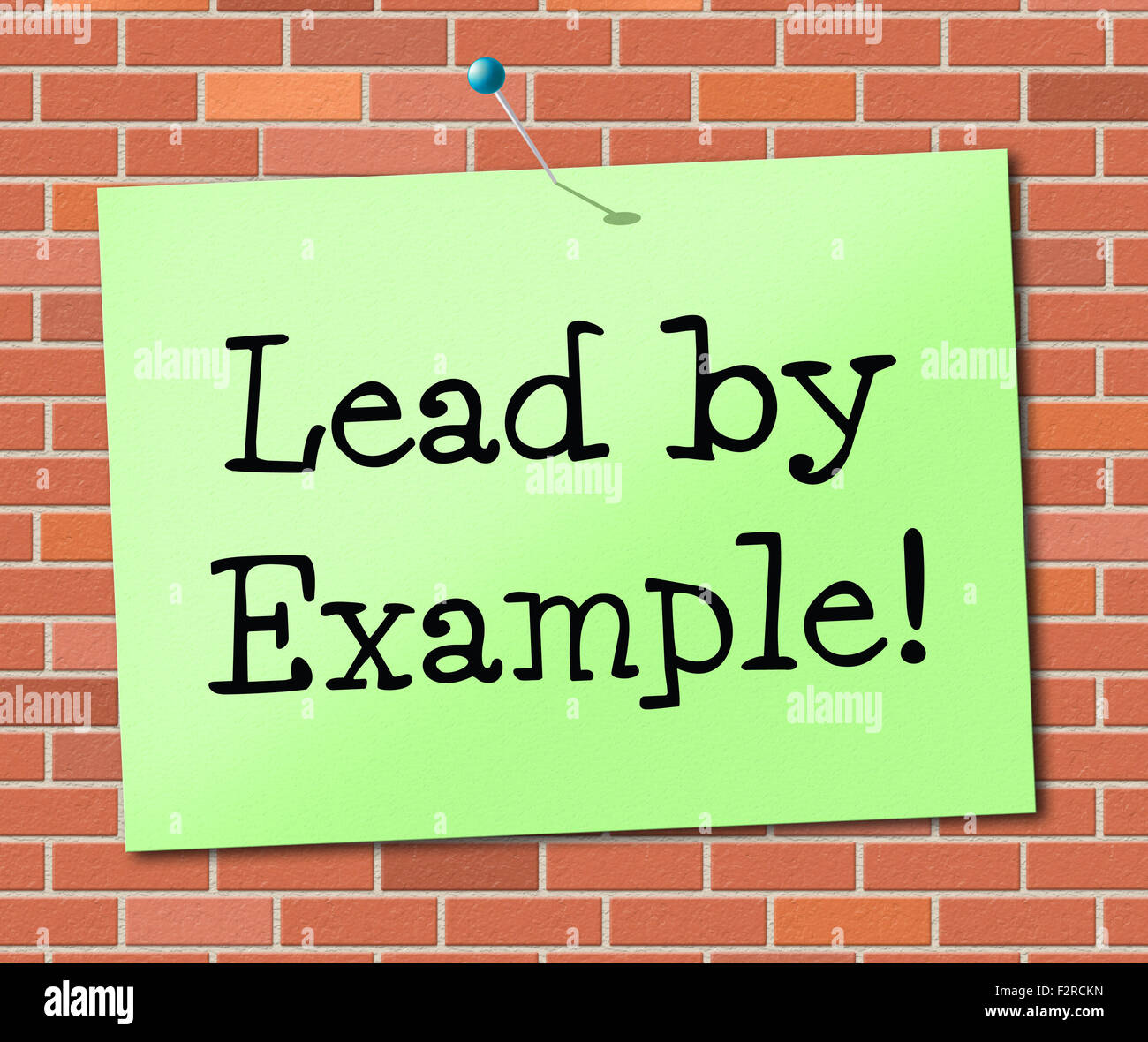 Lead By Example Indicating Directing Leader And Leadership Stock Photo ...