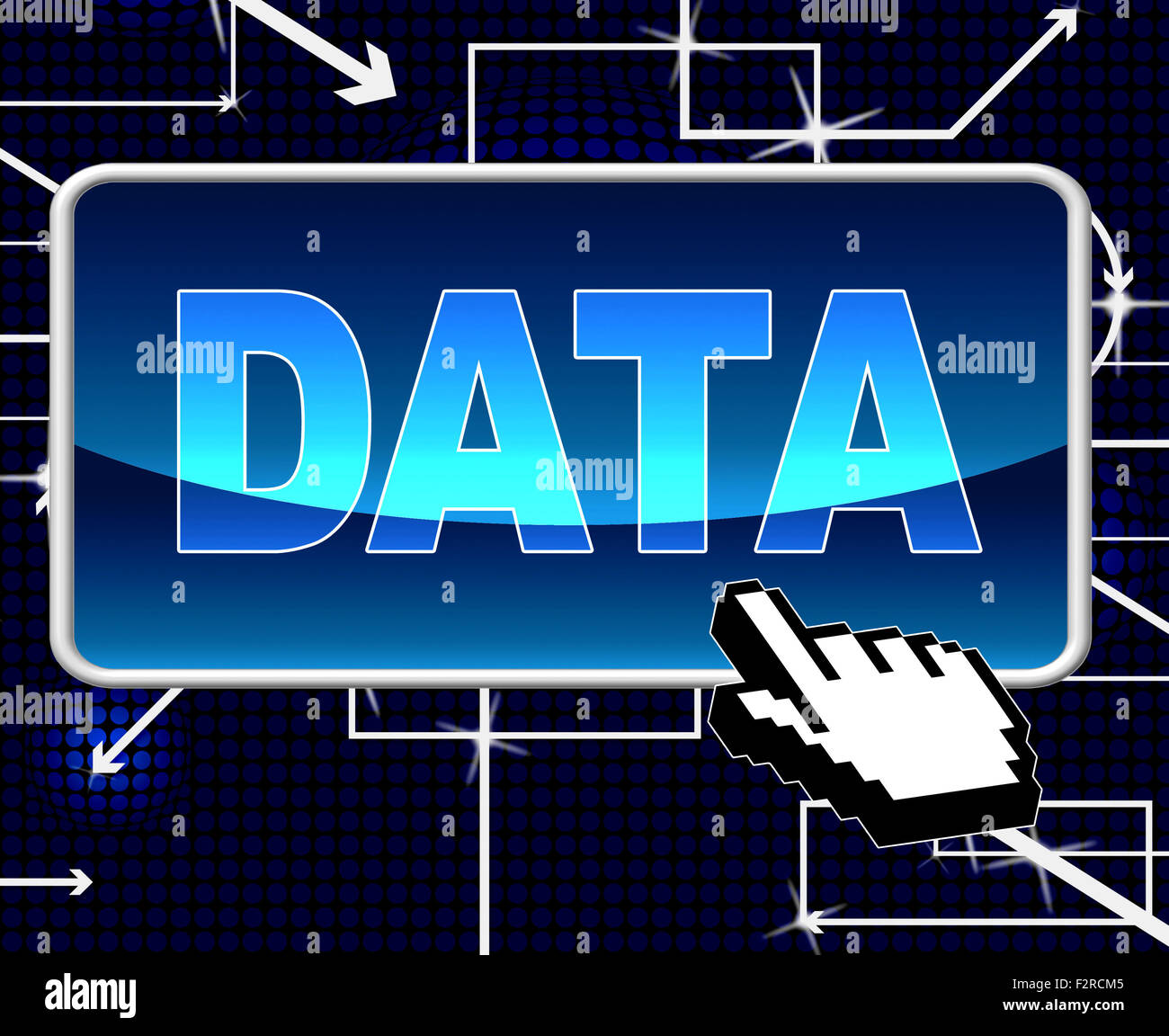 Data Button Meaning World Wide Web And Website Stock Photo - Alamy