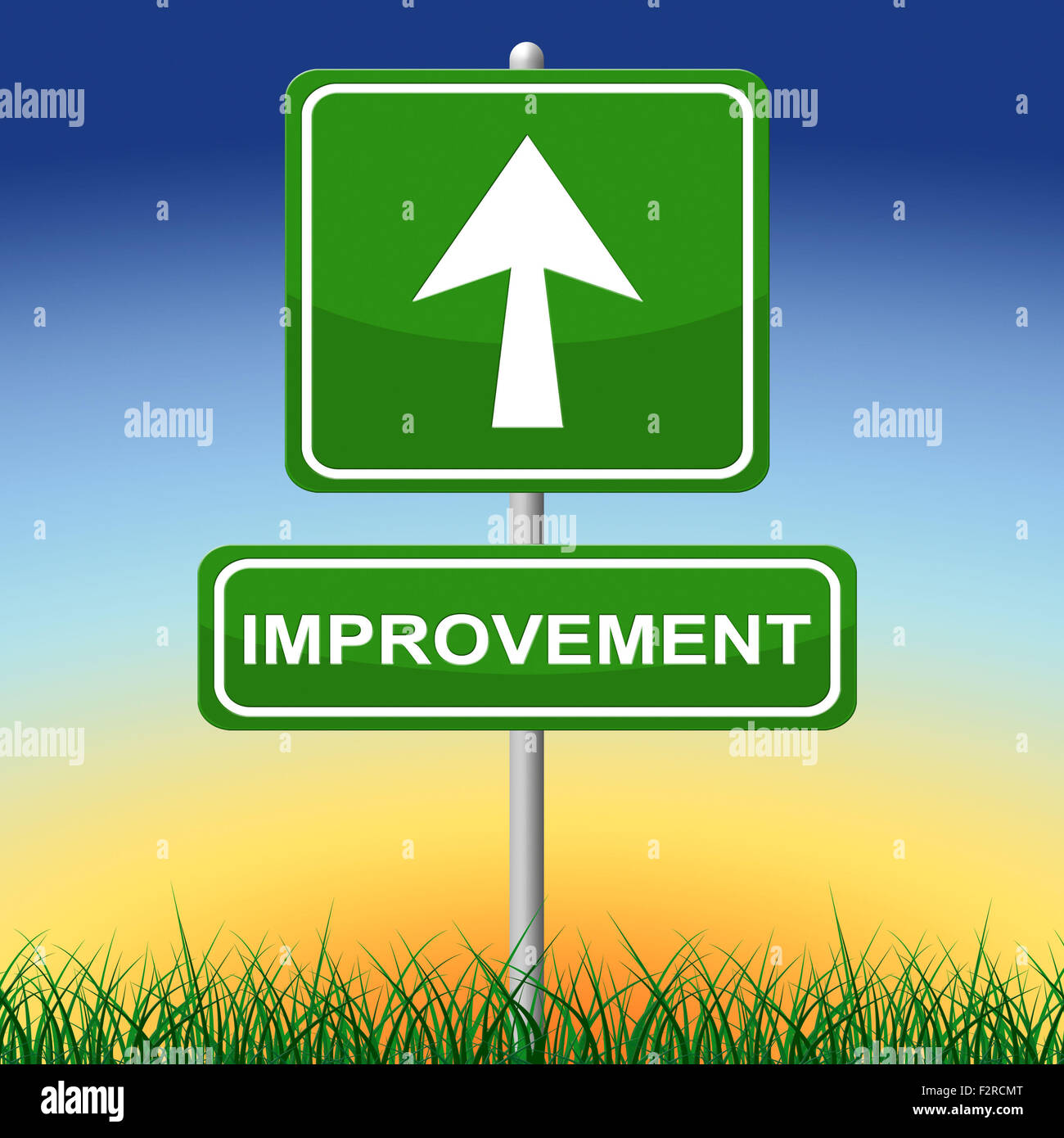 Improvement Sign Representing Progress Display And Enhance Stock Photo ...