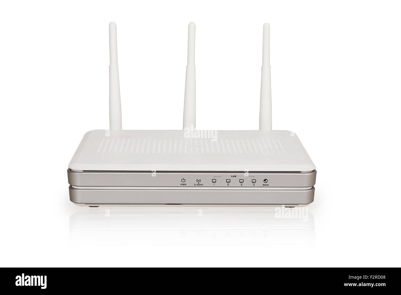 Wireless Wi-Fi router isolated on white background Stock Photo - Alamy
