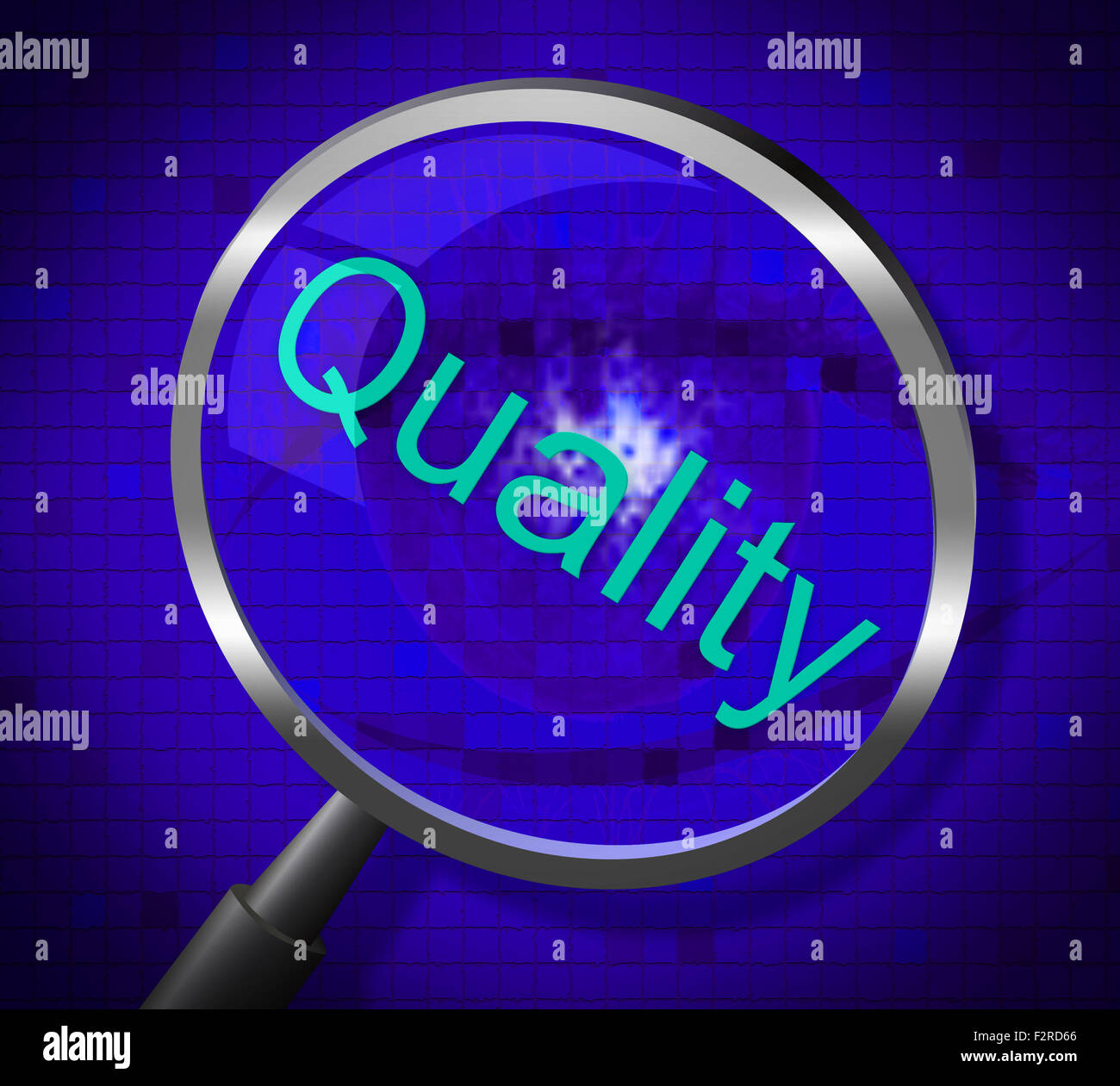 Quality Magnifier Showing Research Magnification And Check Stock Photo ...