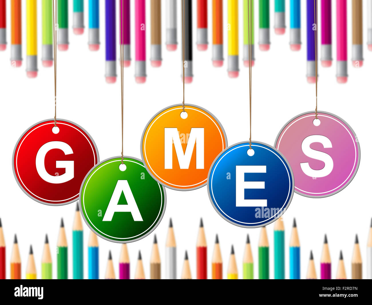 Games Play Meaning Gamer Gaming And Recreation Stock Photo - Alamy