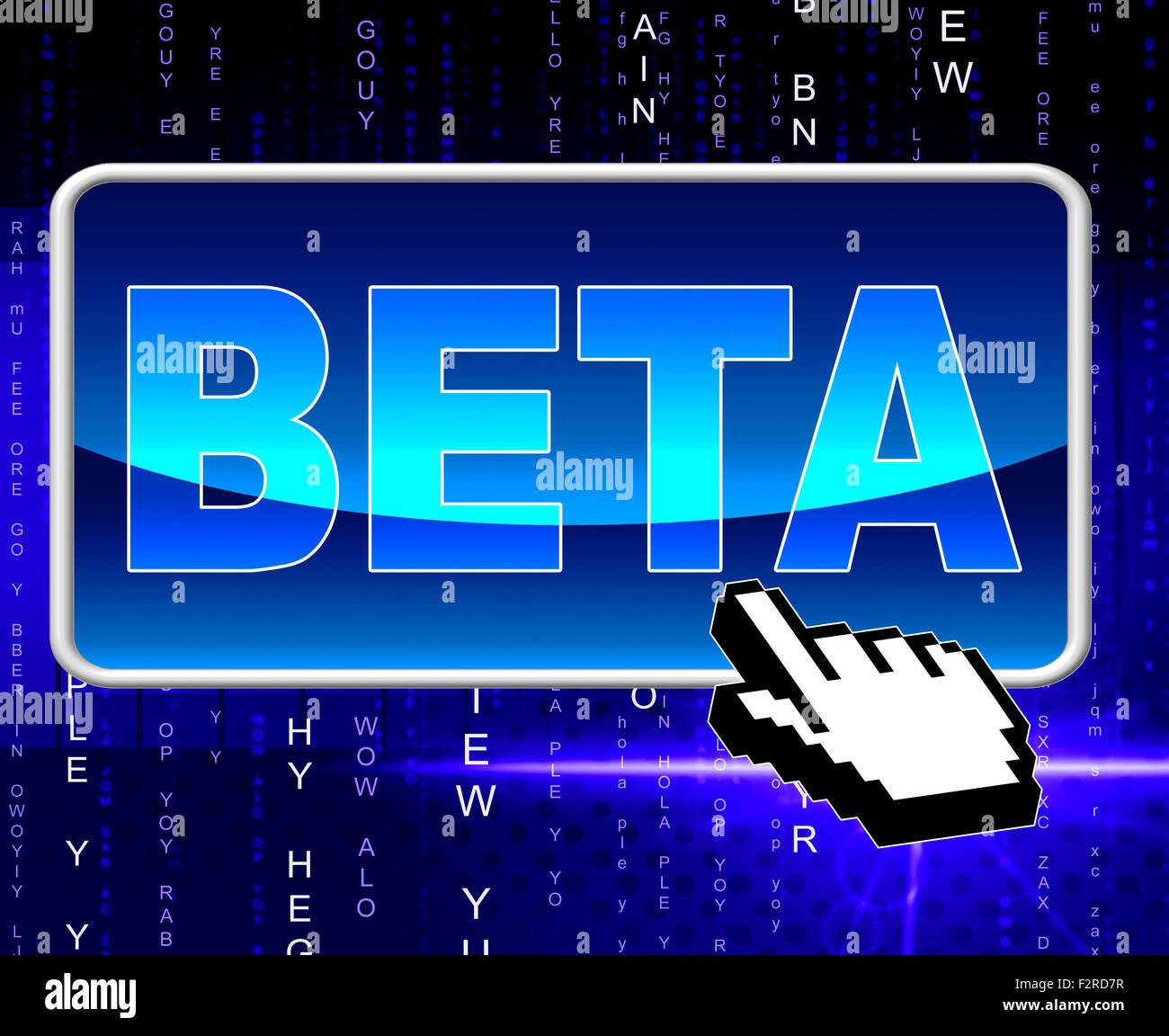 Beta Button Representing World Wide Web And Website Stock Photo - Alamy