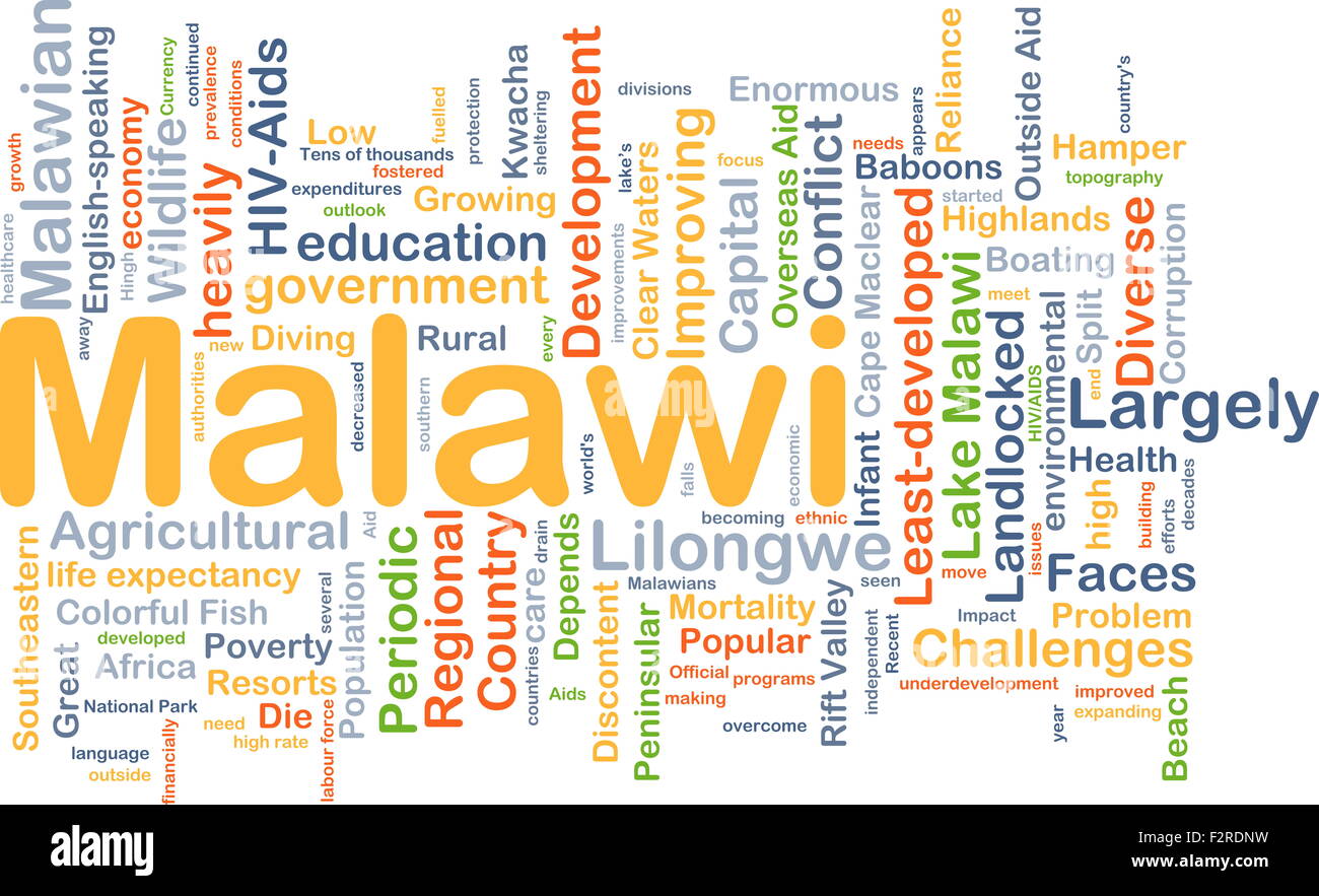 Background concept wordcloud illustration of Malawi Stock Photo - Alamy