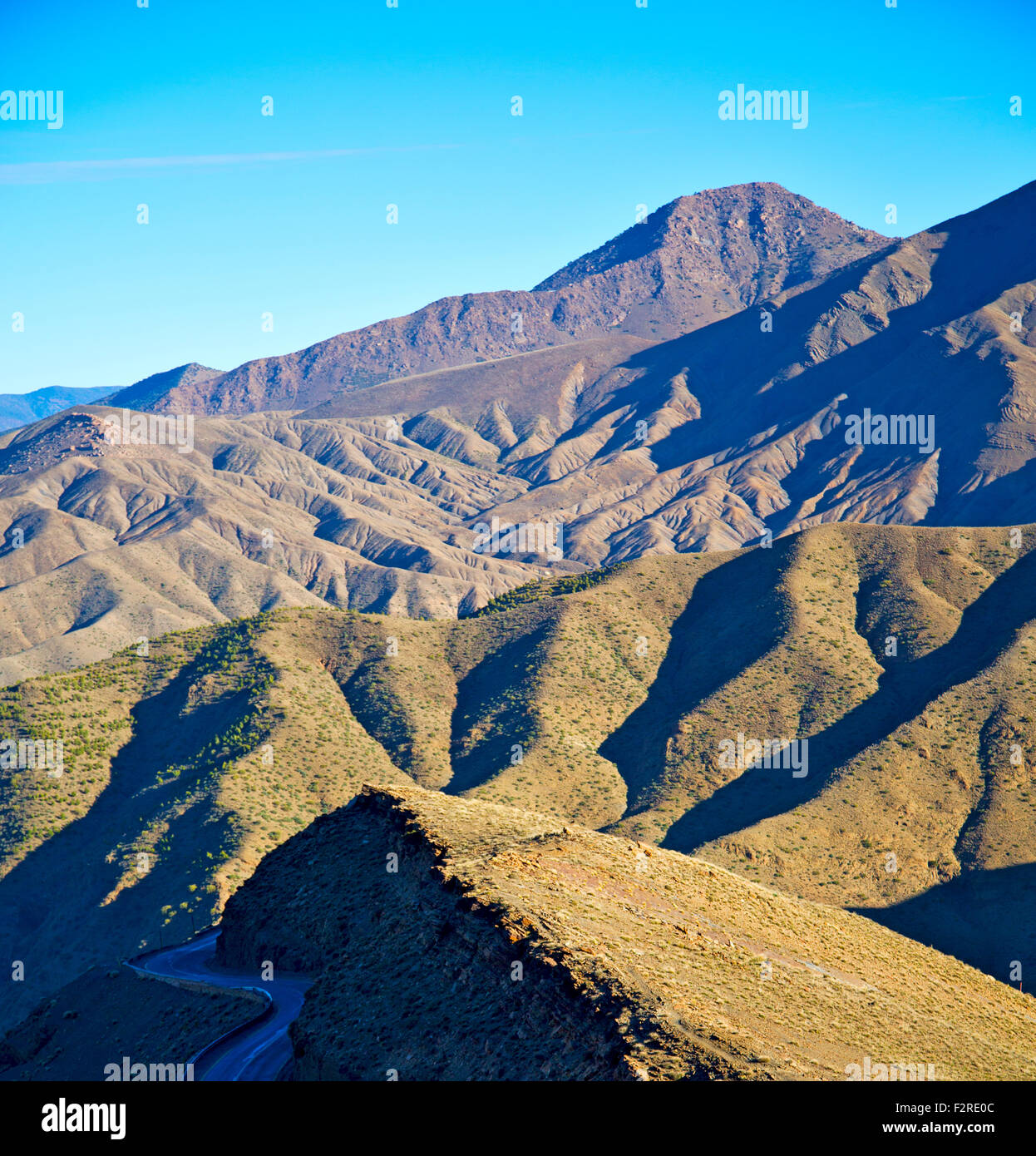 in ground africa morocco the bush dry atlas mountain Stock Photo - Alamy