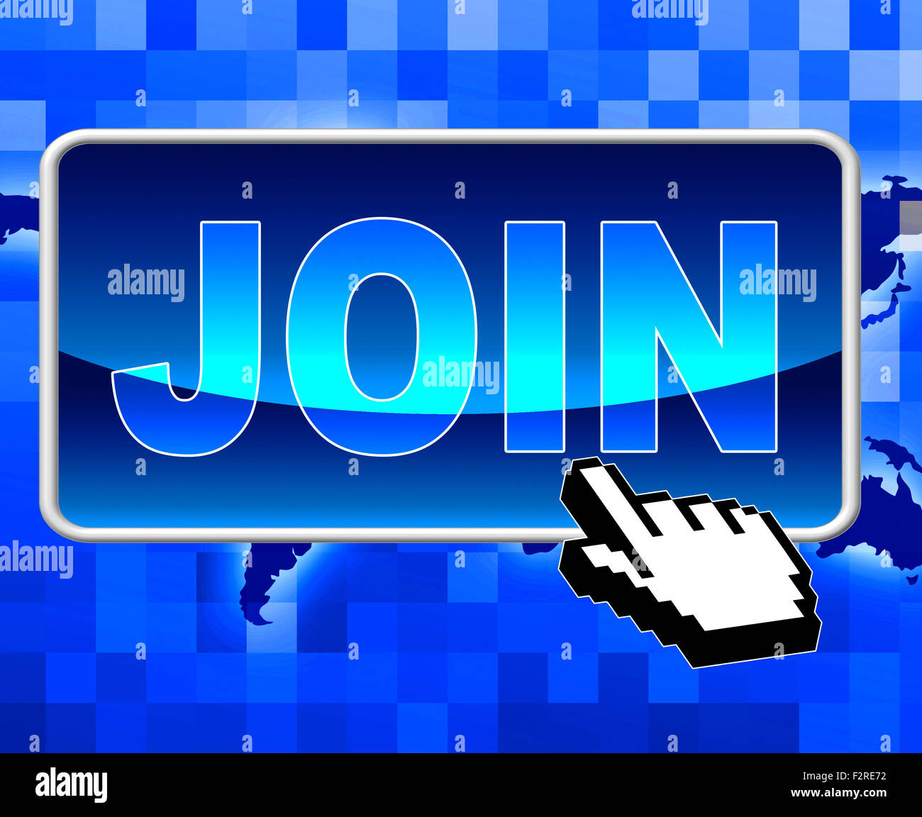 Join Button Showing World Wide Web And Apply Registering Stock Photo ...