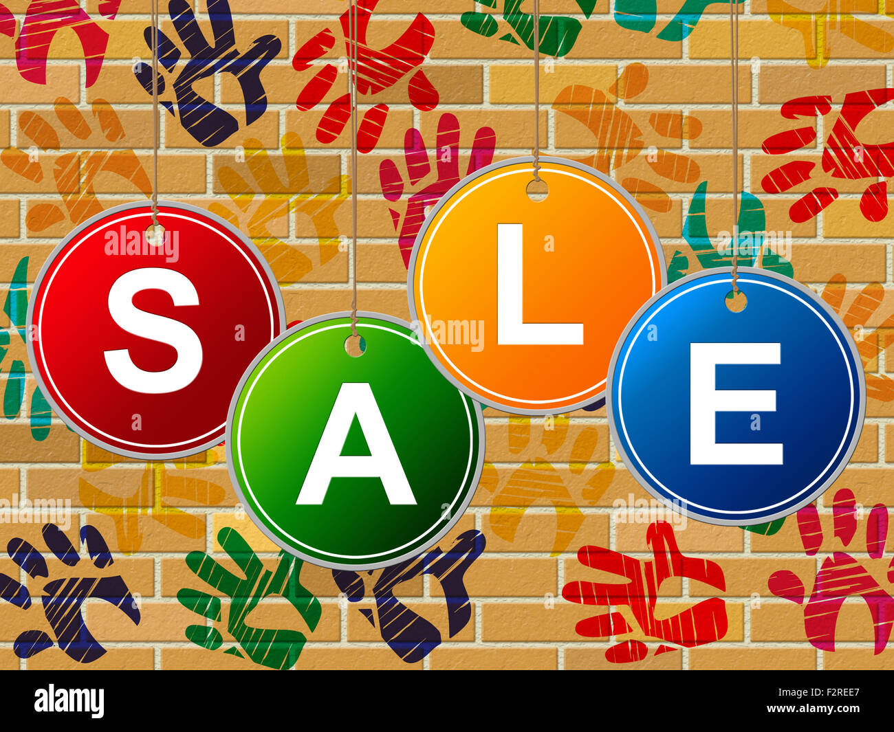 Kids Sale Indicating Offer Save And Merchandise Stock Photo - Alamy