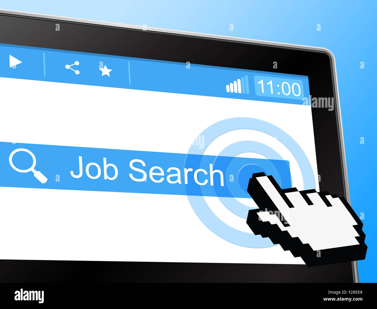 Job Search Showing World Wide Web And Gathering Data Stock Photo - Alamy