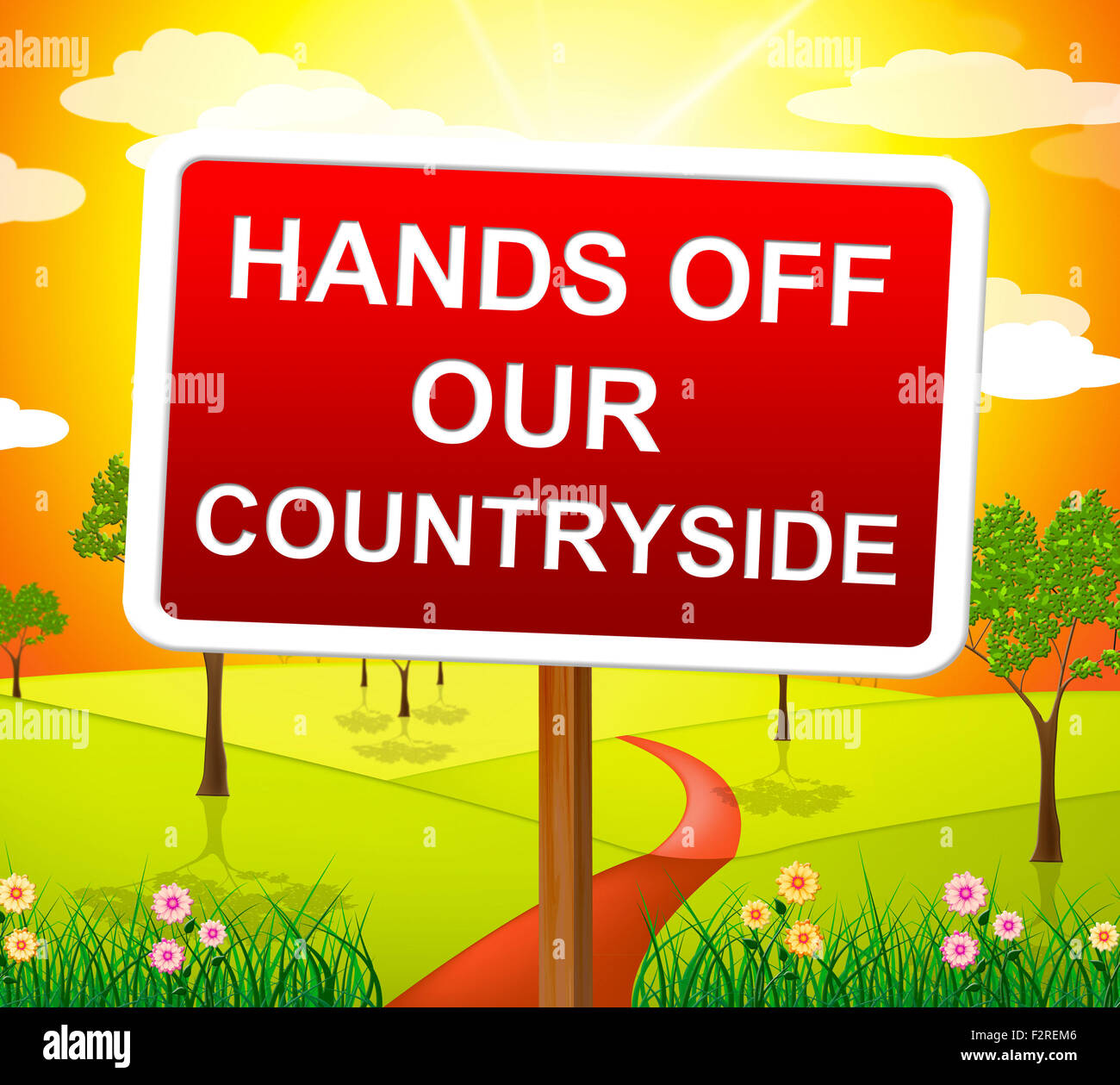 Hands Off Countryside Showing Landscape Nature And Natural Stock Photo ...