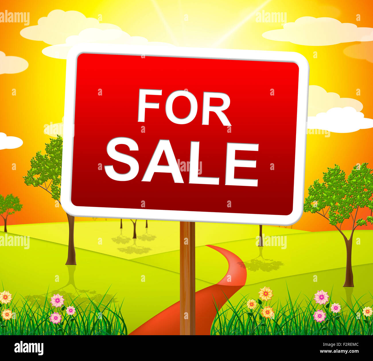 For Sale Meaning Real Estate Agent And Property Stock Photo - Alamy
