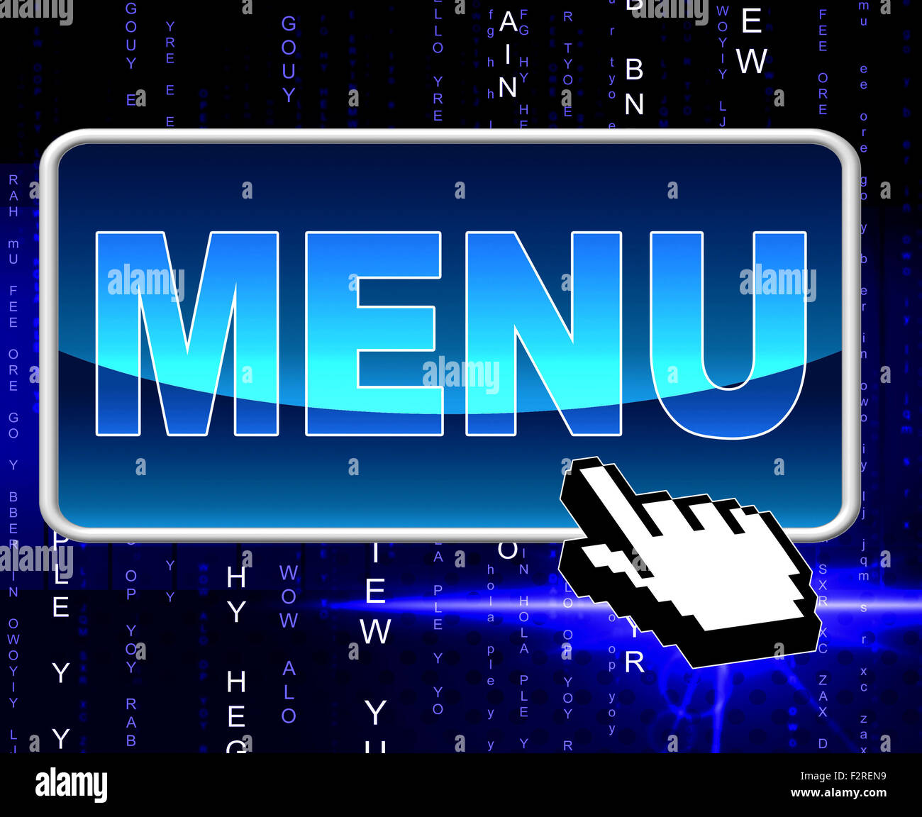 Online menu hi-res stock photography and images - Alamy