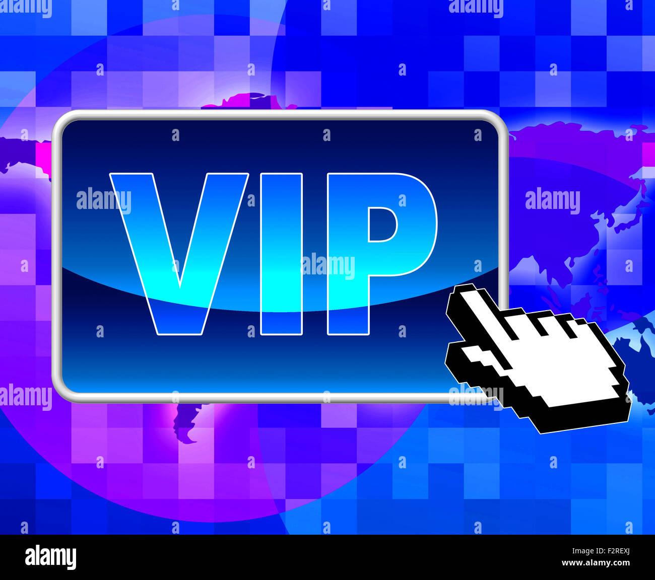 Vip Button Indicating World Wide Web And Very Important Person Stock ...