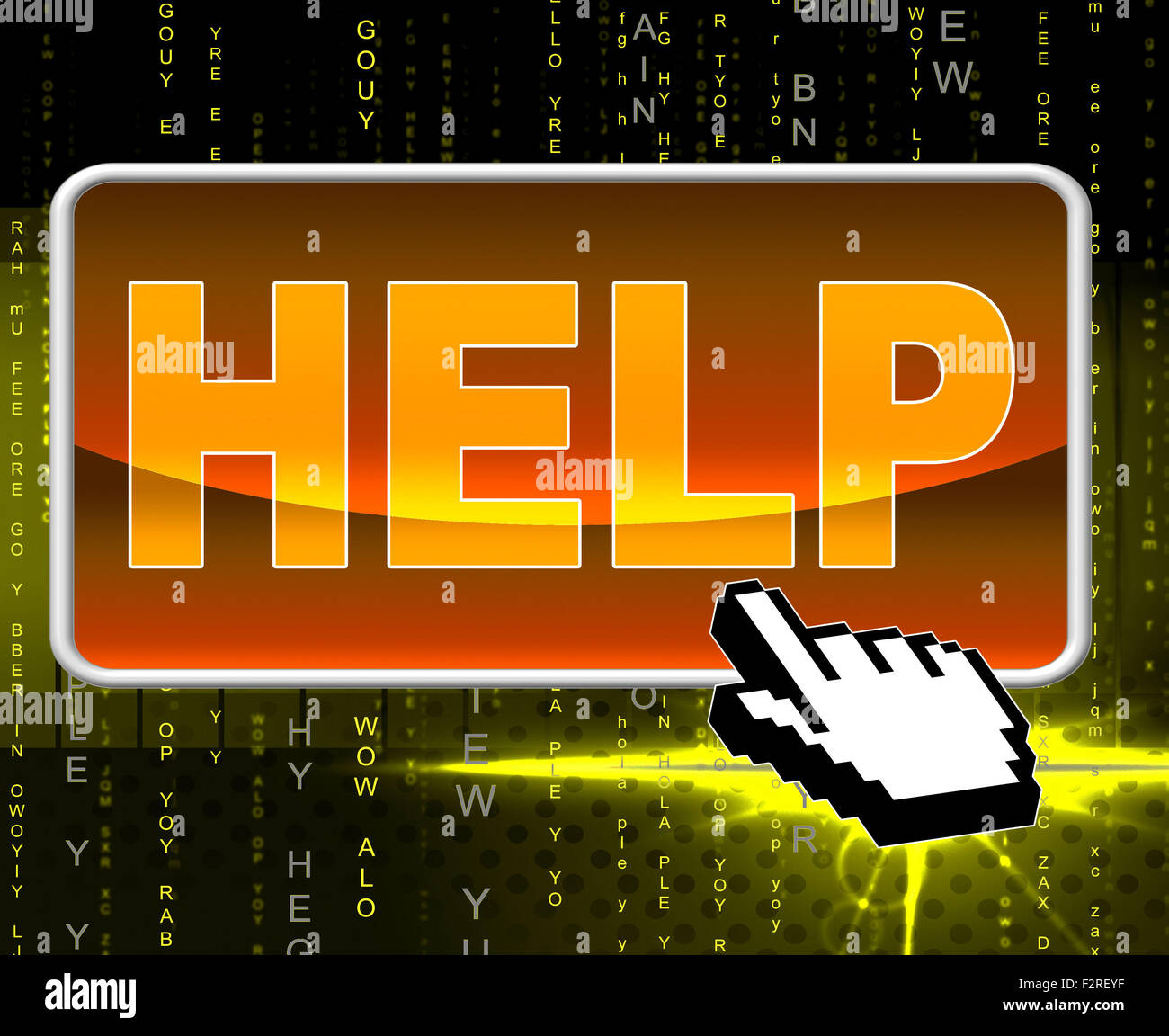 Help Button Meaning World Wide Web And Website Stock Photo - Alamy