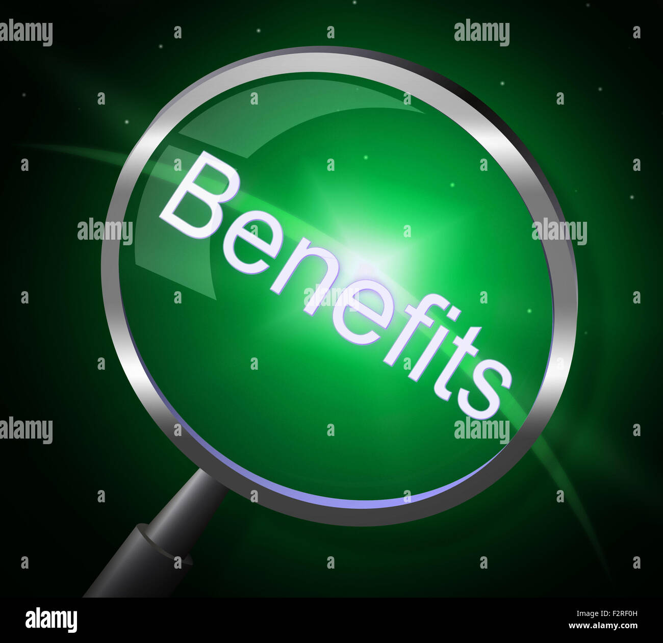 Magnifier Benefits Meaning Perks Magnify And Search Stock Photo - Alamy