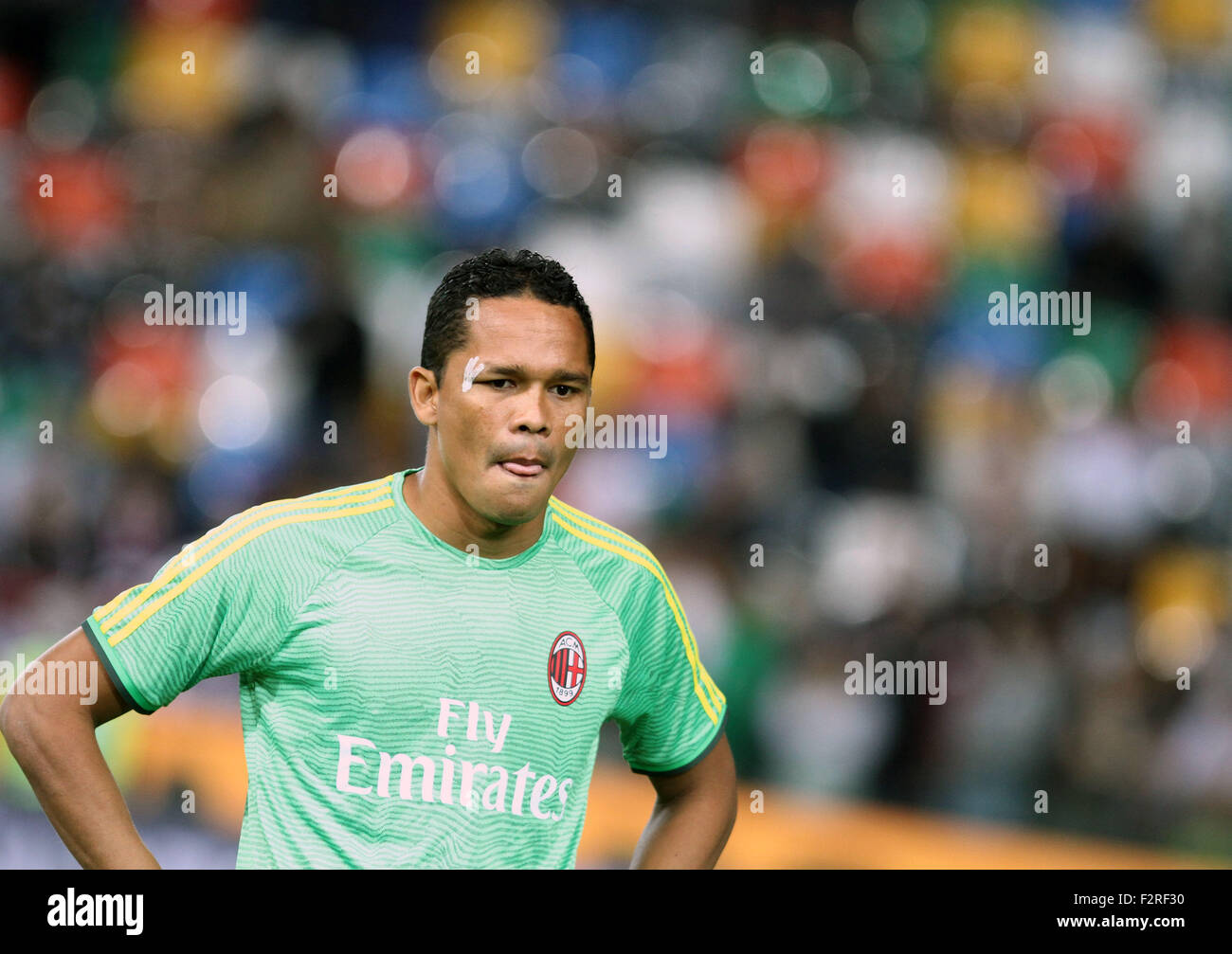 Udine, Italy. 22nd September, 2015. : Milan's forward Carlos Bacca ...