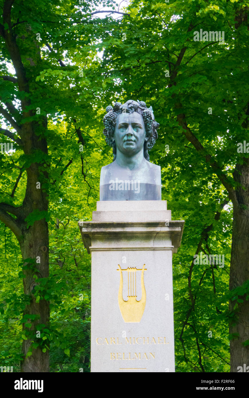 Carl Michael Bellman, national poet of Sweden, Djurgården island ...