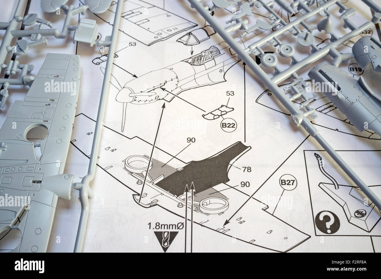 Airfix 1:72 scale Supermarine Spitfire Mk1a model aircraft Stock Photo - Alamy