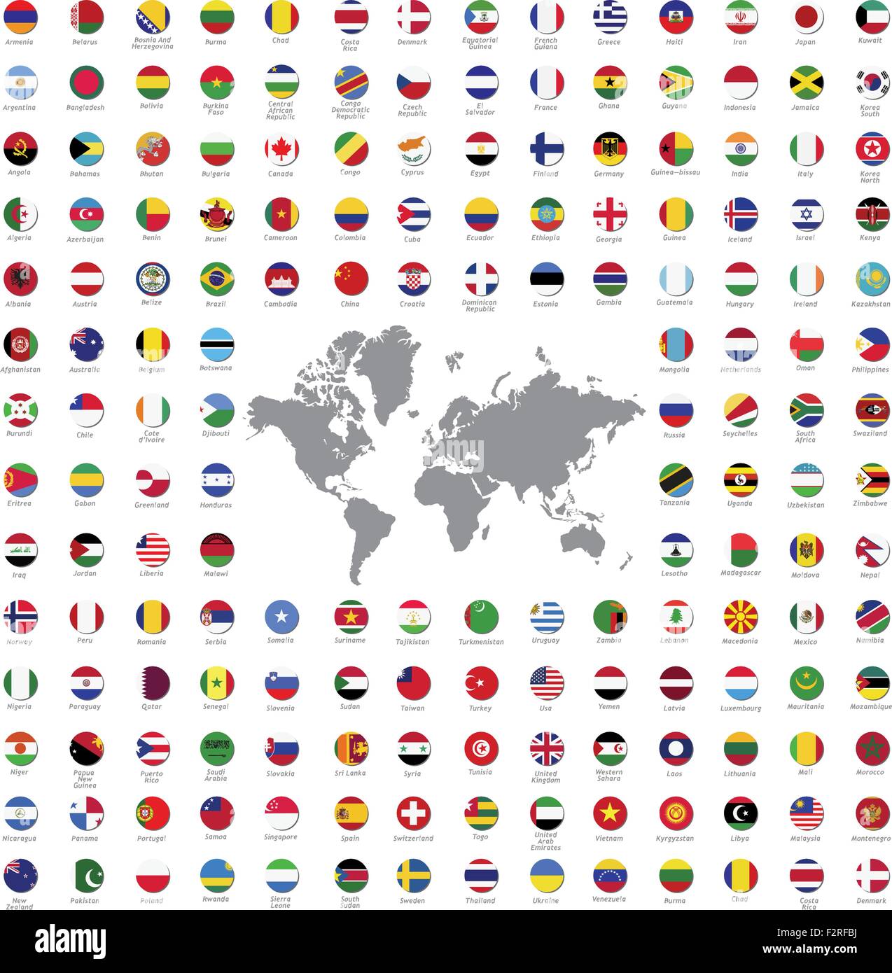 Round flags of the world hi-res stock photography and images - Alamy