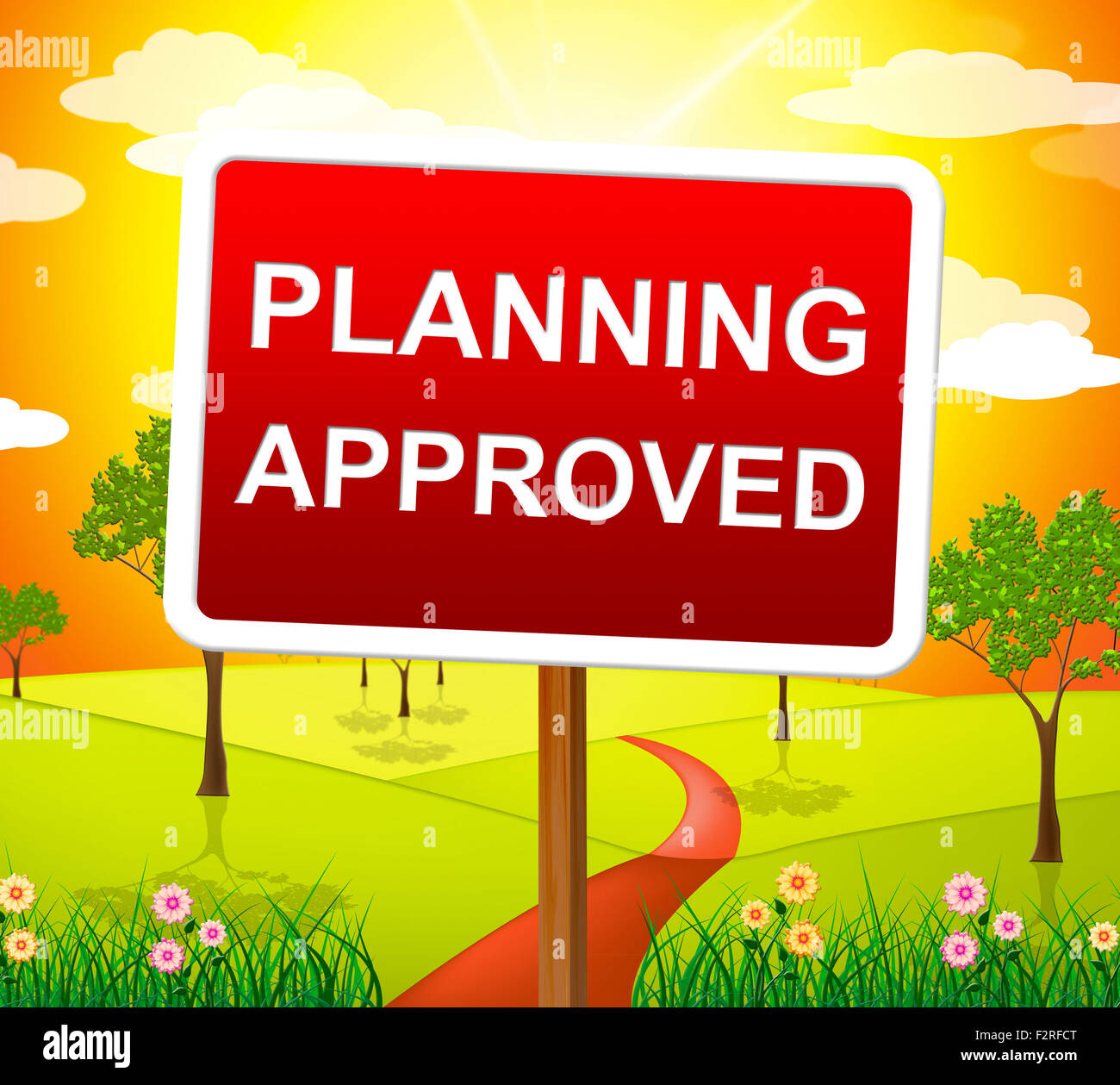 Approved Planning Representing Target Plans And Aspirations Stock Photo ...