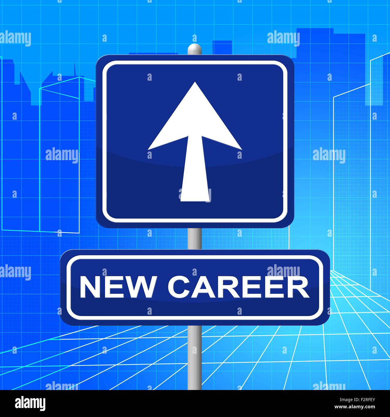 New Career Sign Meaning Line Of Work And Job Stock Photo - Alamy