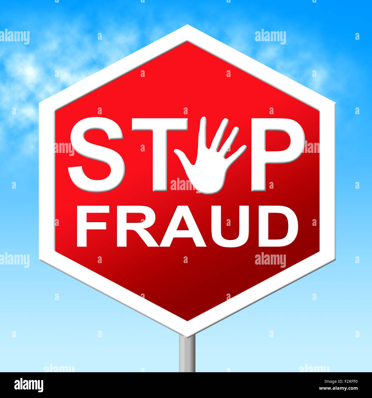 Stop Fraud Indicating Rip Off And Deceit Stock Photo - Alamy