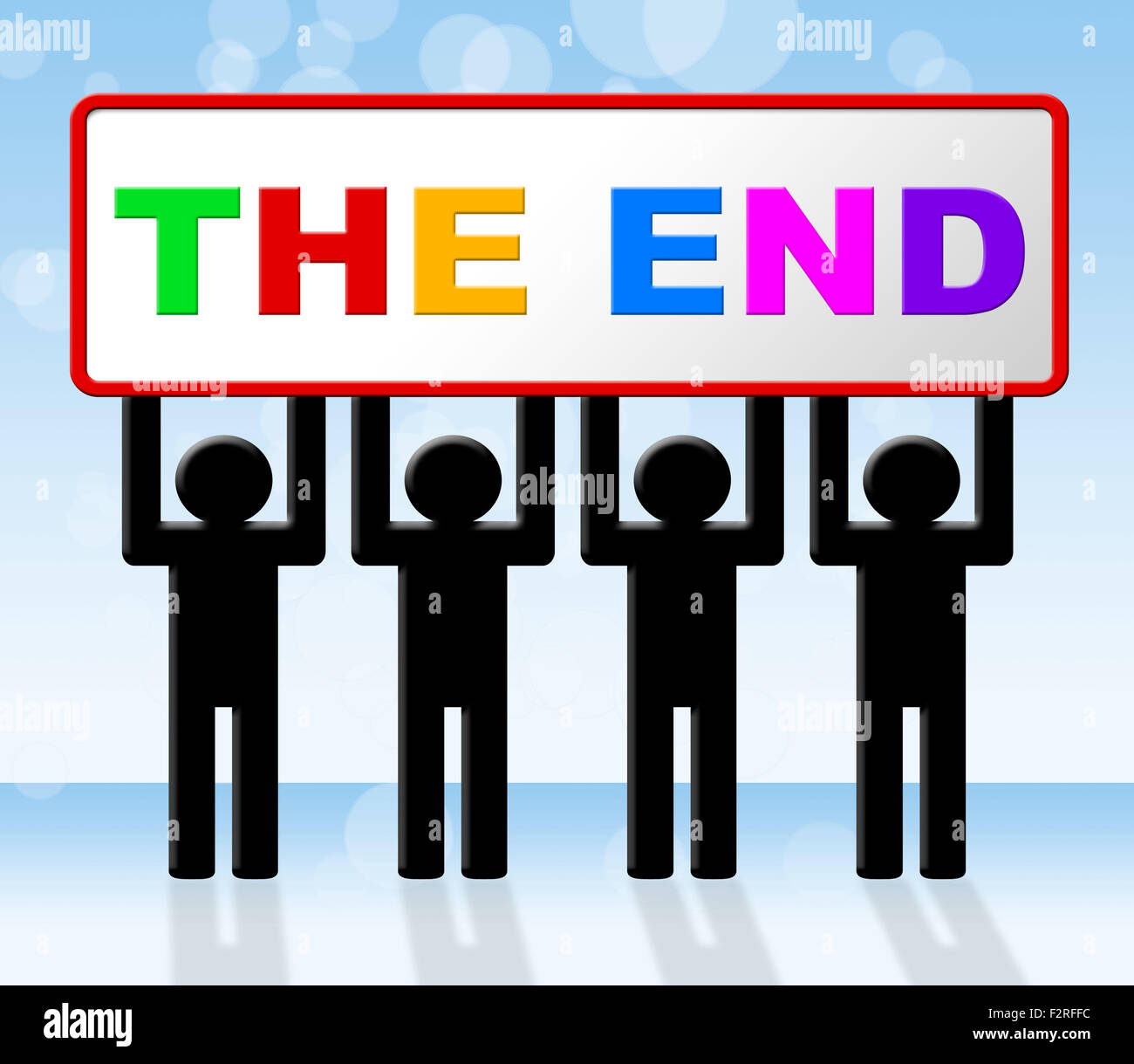 The End Indicating Expiration Last And Conclusion Stock Photo - Alamy