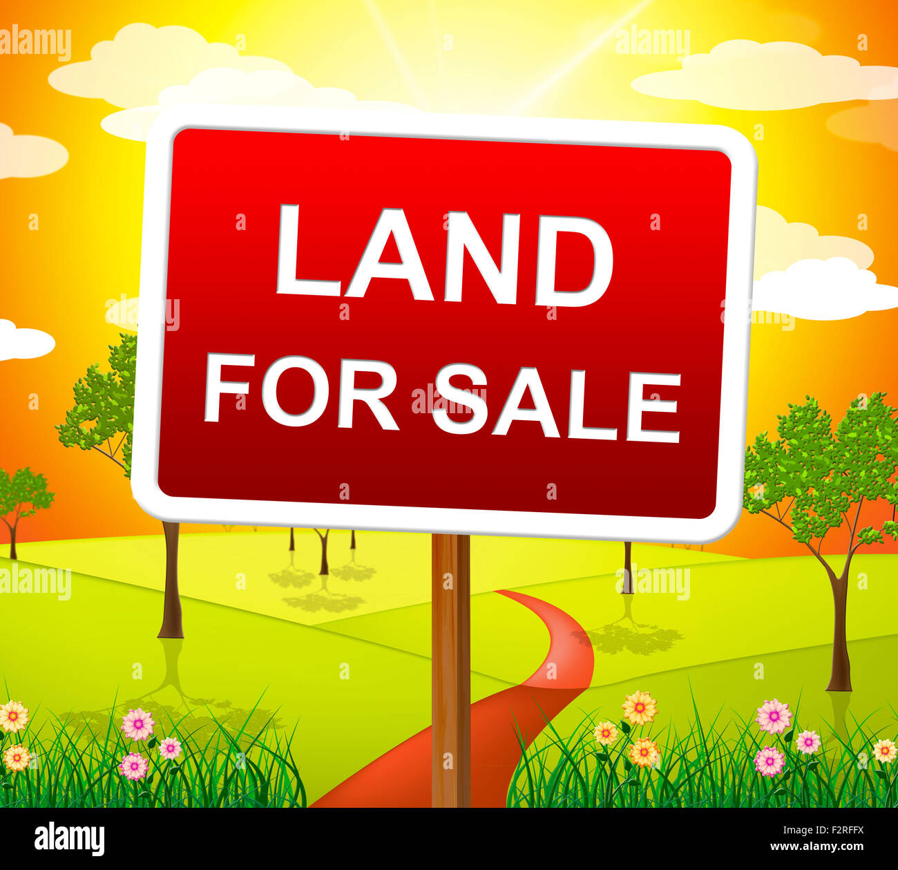 Land For Sale Showing Real Estate Agent And Property Stock Photo - Alamy