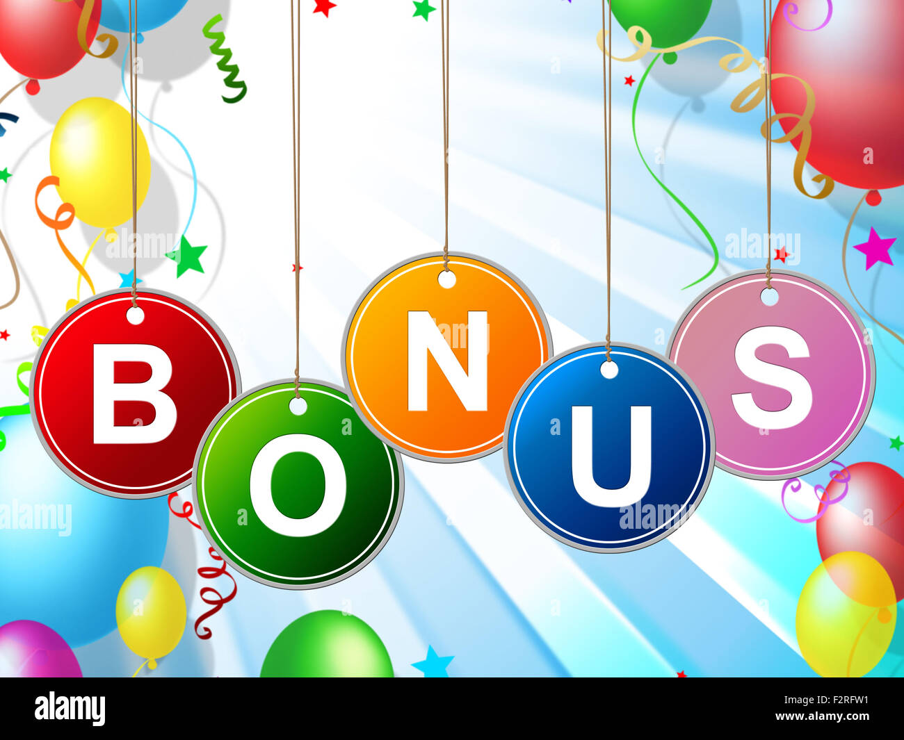 Reward Bonus Indicating For Free And Gratis Stock Photo - Alamy