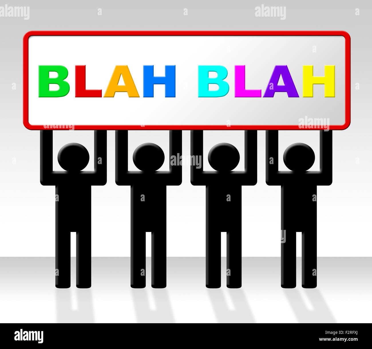 Speak Blah Meaning Discussion Chat And Speaking Stock Photo - Alamy