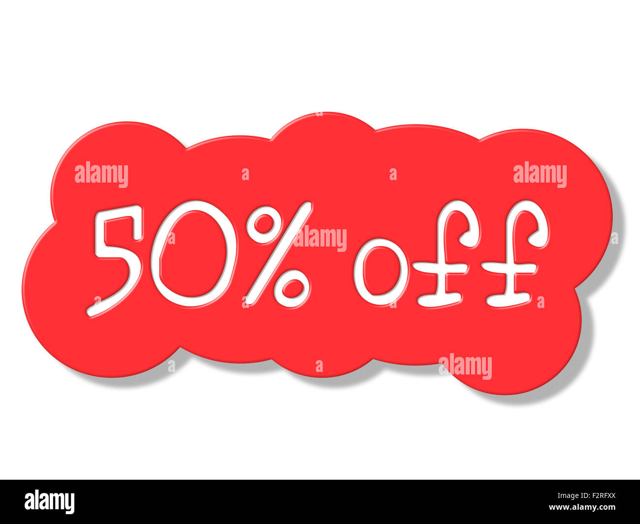 Fifty Percent Off Representing Promo Save And Reduction Stock Photo - Alamy