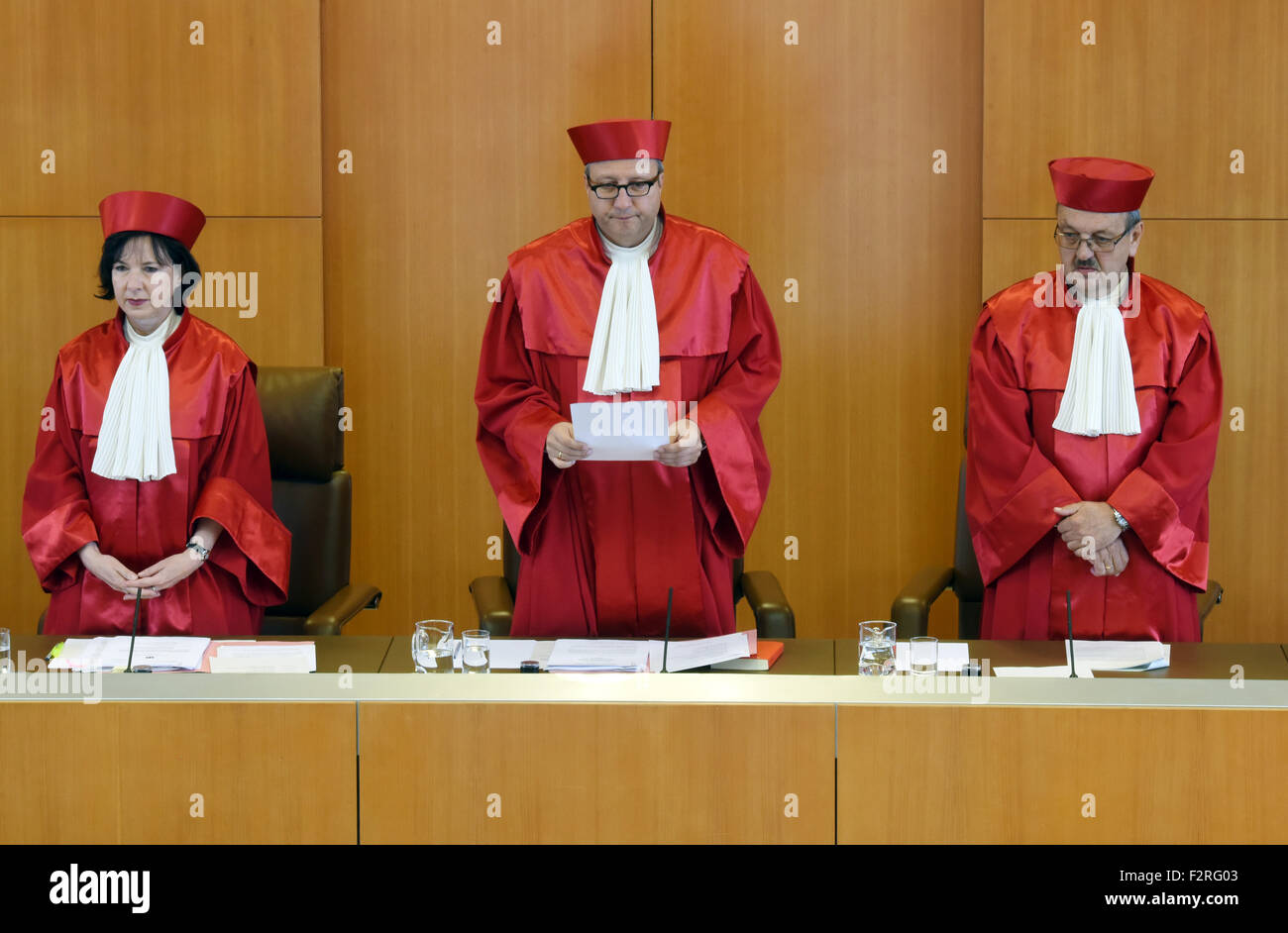 Karlsruhe, Germany. 23rd Sep, 2015. The Second Senate of the German ...