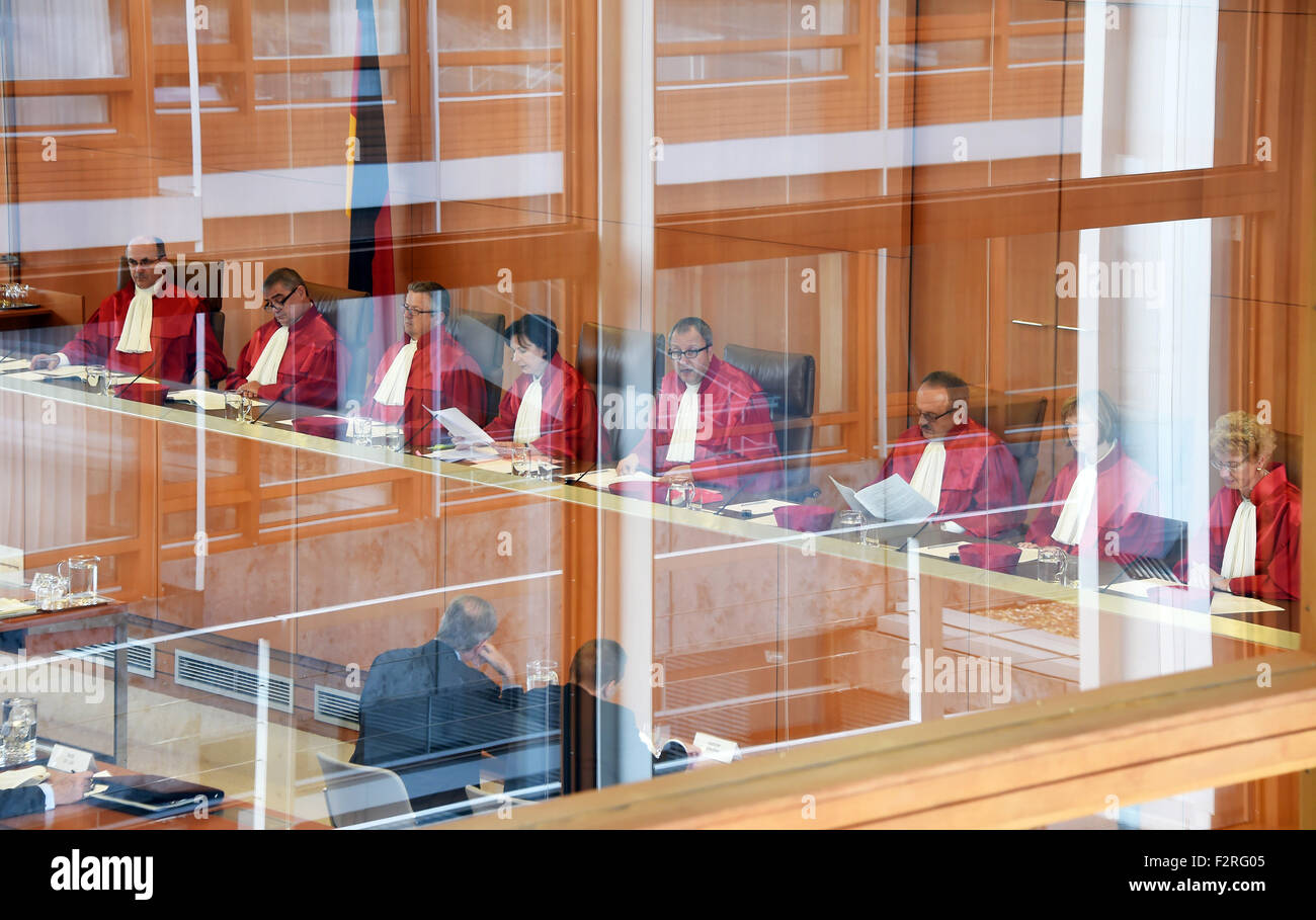 Karlsruhe, Germany. 23rd Sep, 2015. The Second Senate of the German ...