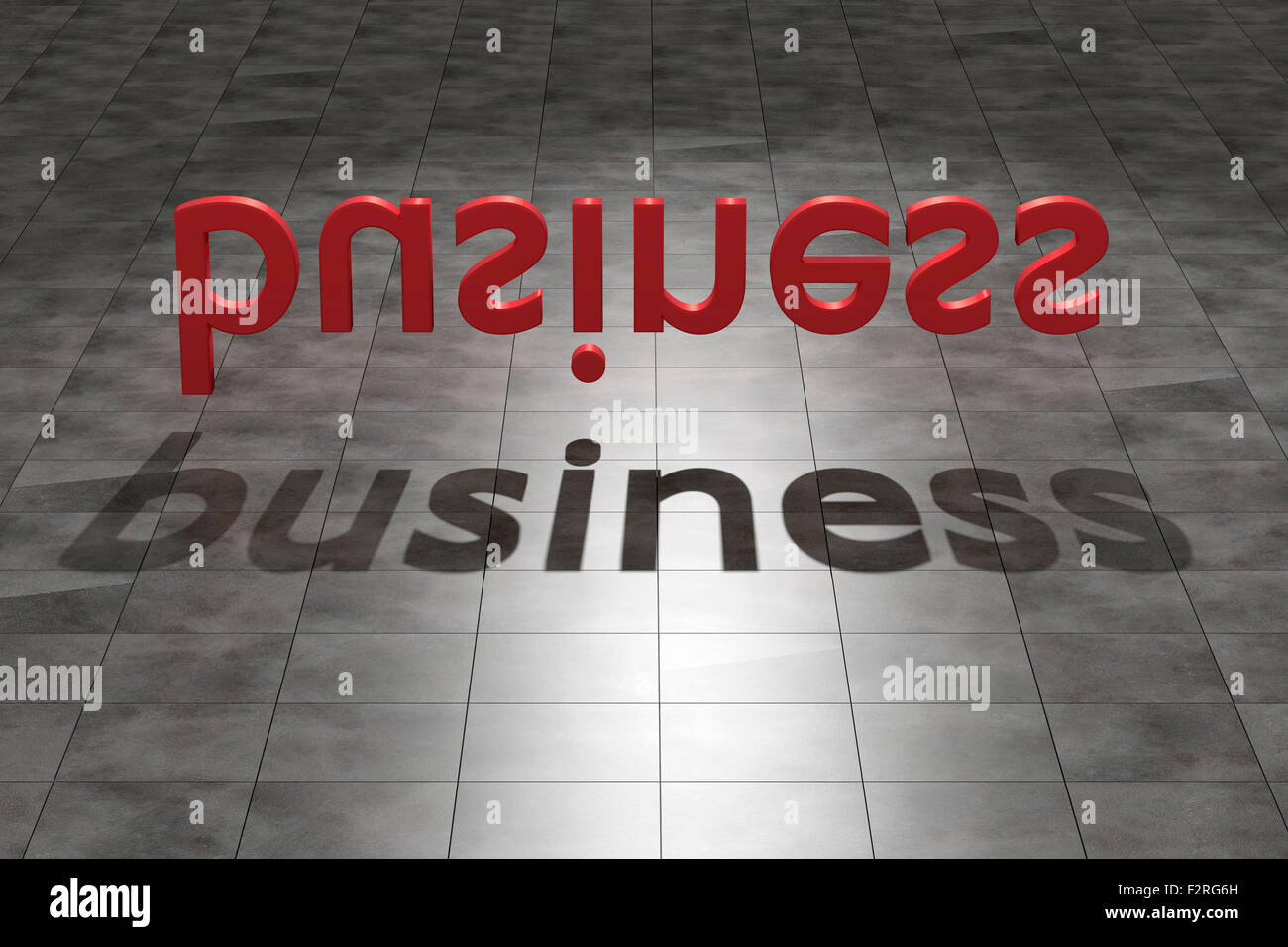 3d rendering of an abstract composition with a shadow of the word ...