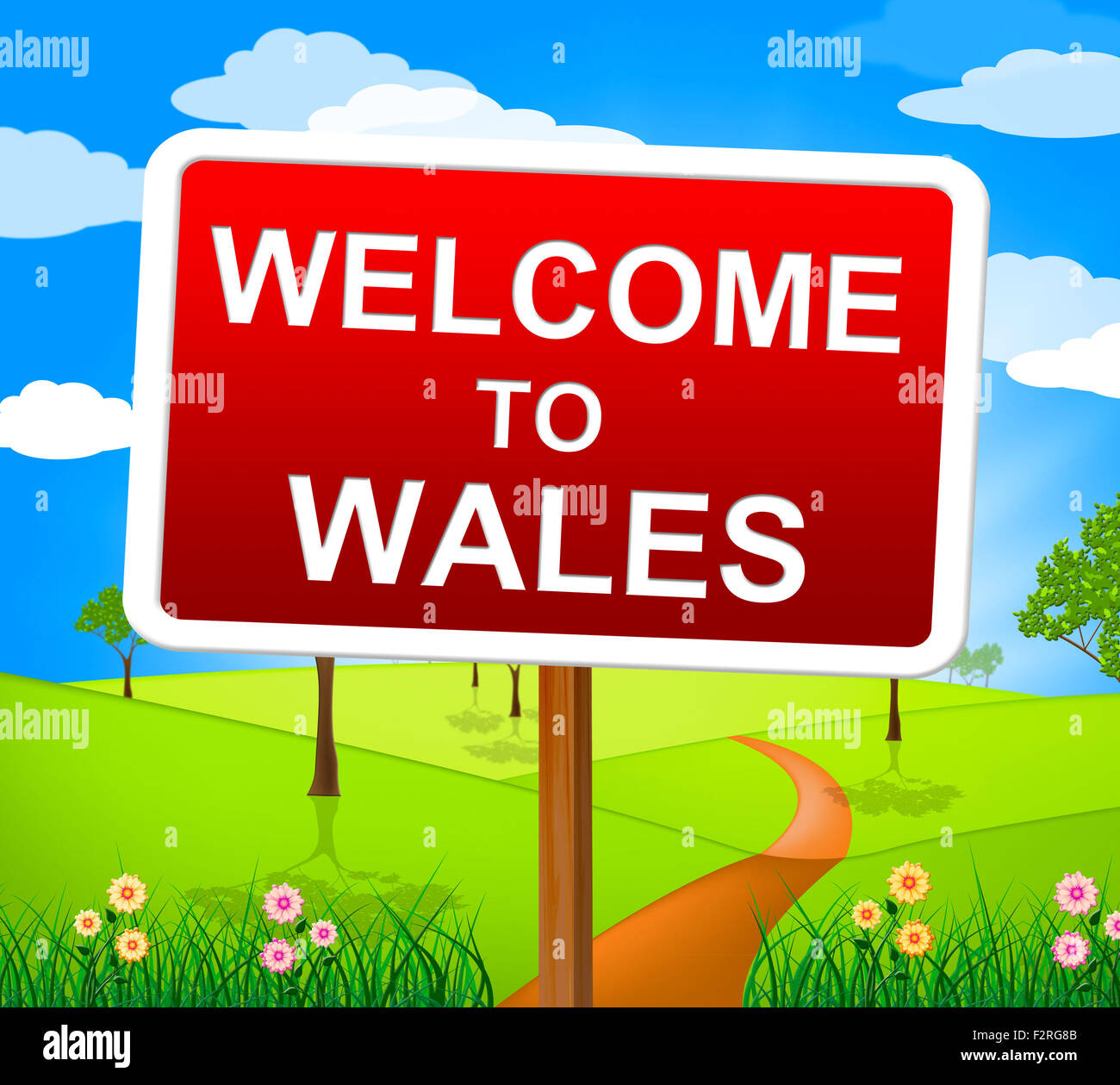Welcome to wales countryside hi-res stock photography and images - Alamy