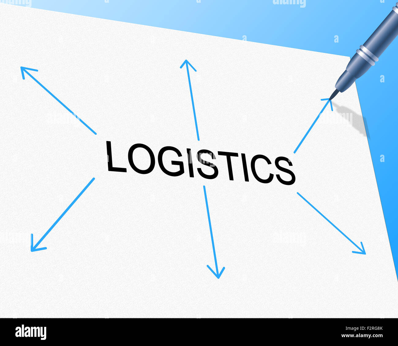 Distribution Logistics Representing Supply Chain And Strategies Stock ...
