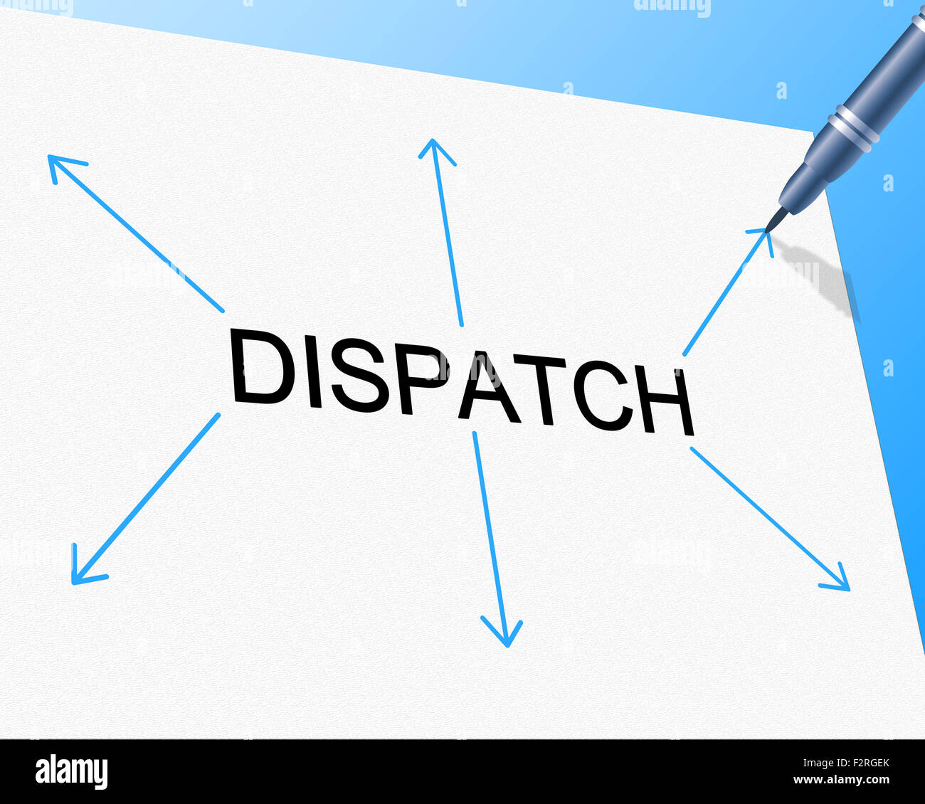 Dispatch Distribution Showing Supply Chain And Shipping Stock Photo - Alamy
