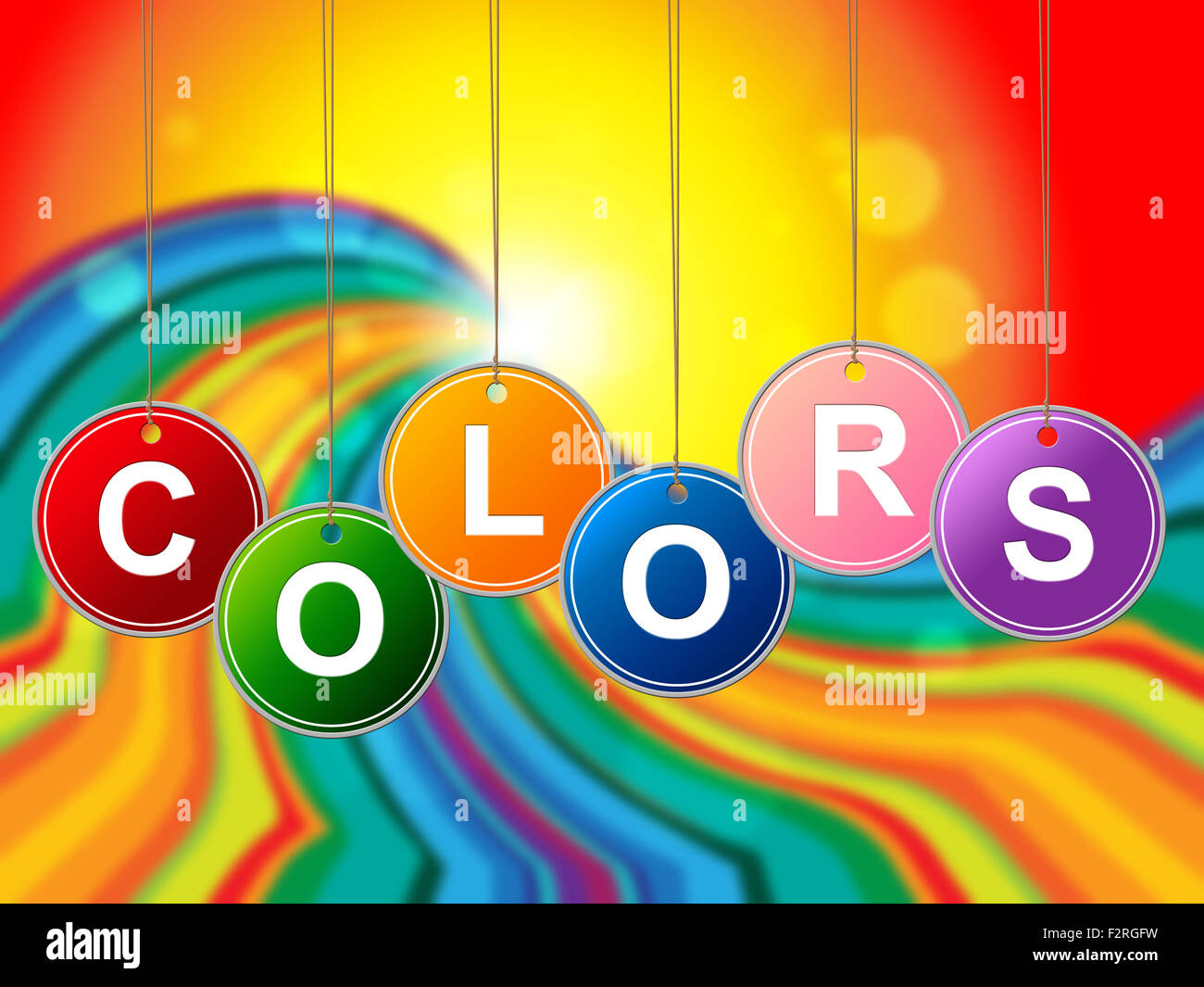 Colors Paint Indicating Multicolored Spectrum And Vibrant Stock Photo ...