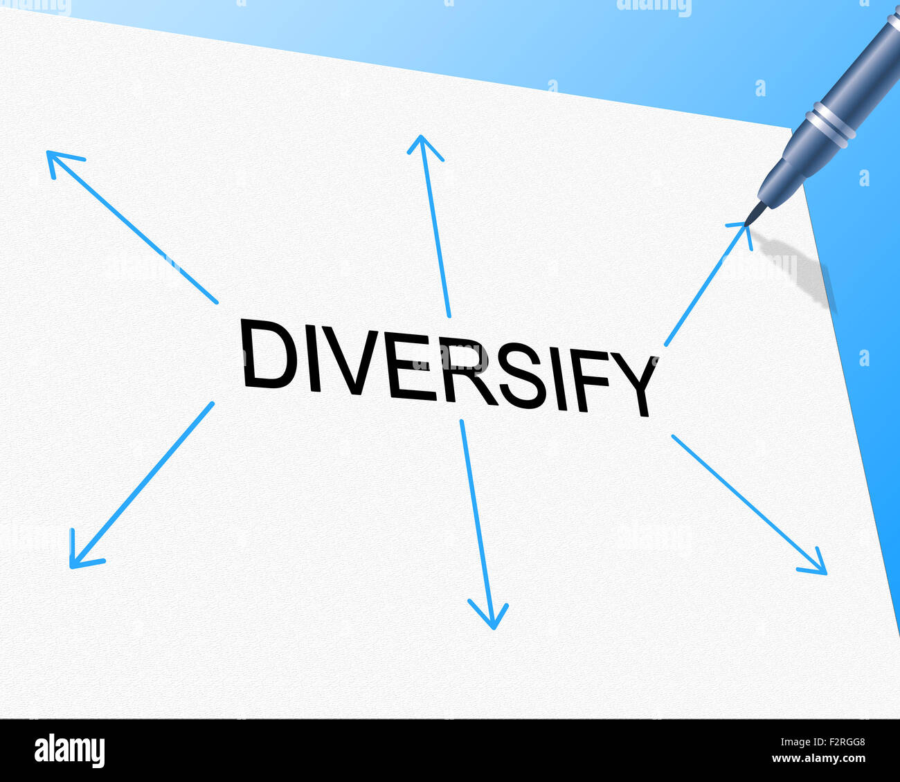 Diversify Diversity Meaning Mixed Bag And Different Stock Photo - Alamy