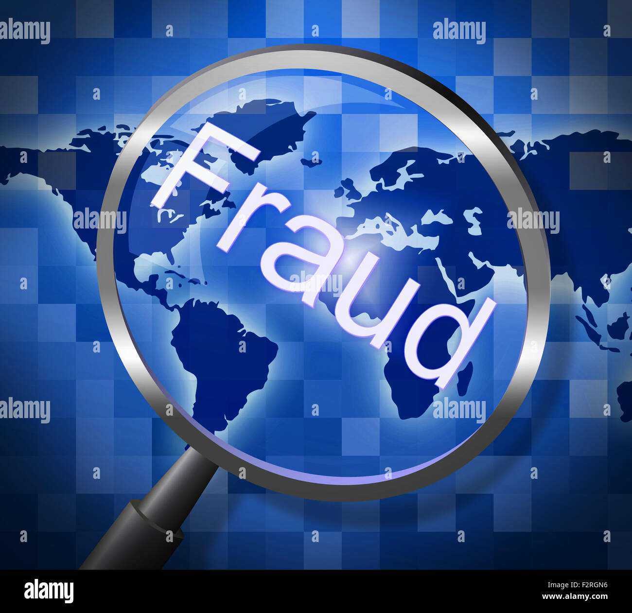 Fraud Magnifier Representing Rip Off And Magnification Stock Photo - Alamy