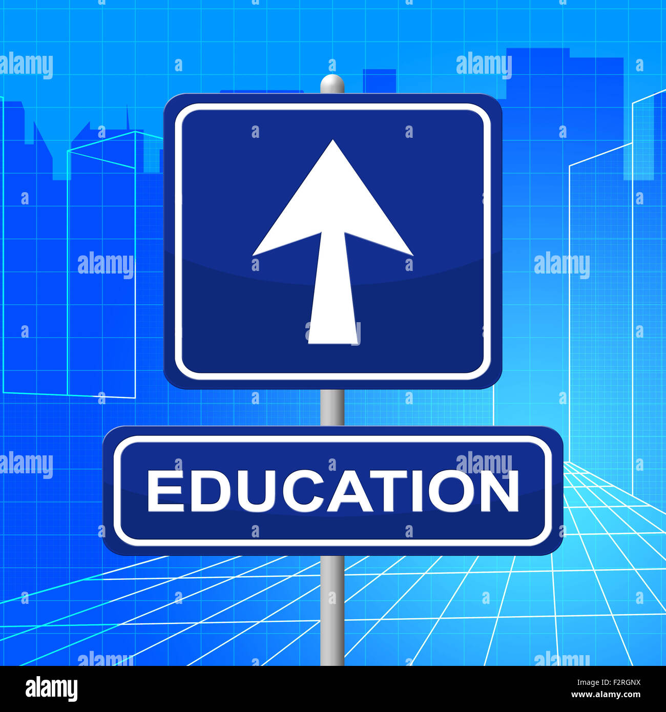Education Sign Representing Direction Tutoring And Arrows Stock Photo ...