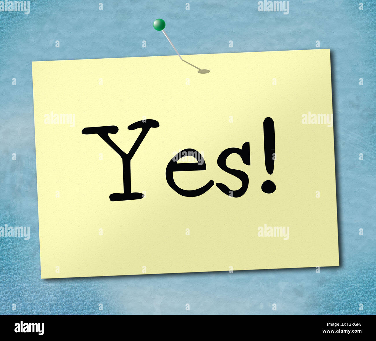 Sign Yes Indicating All Right And Ok Stock Photo - Alamy