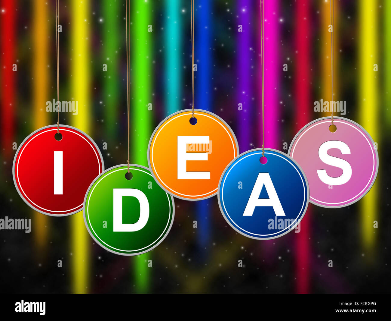 Ideas Kids Indicating Creativity Innovation And Youth Stock Photo - Alamy
